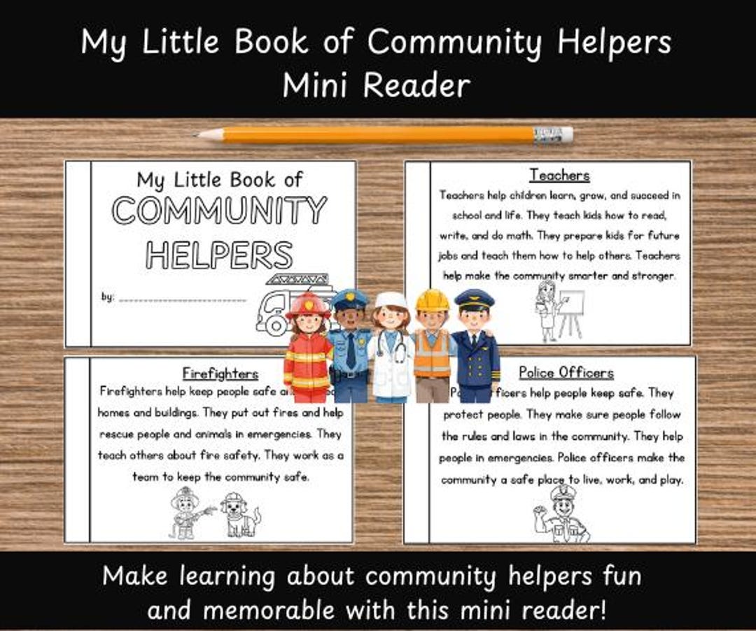 My Little Book of Community Helpers | Grades 1-3 | Interactive Mini ...