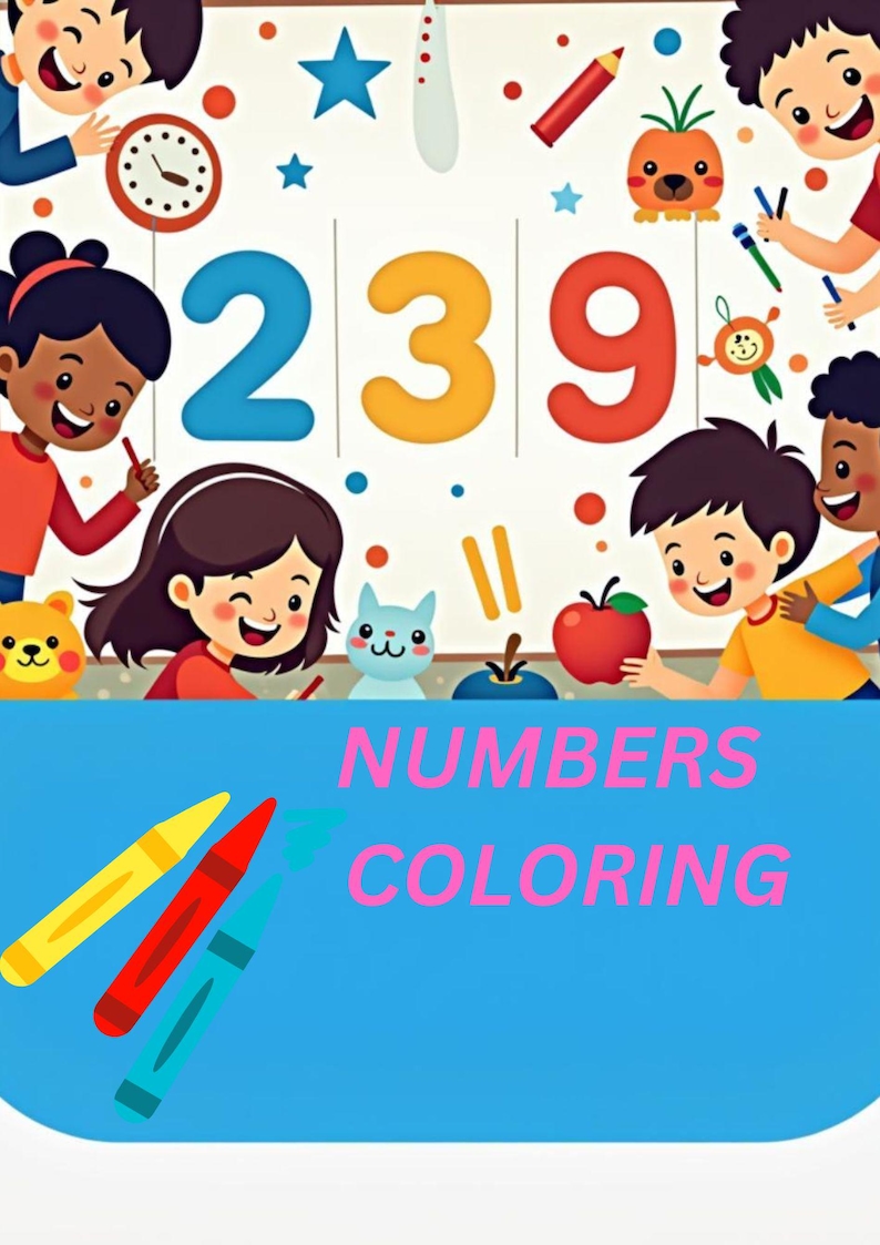 Printable Numbers Coloring Book for Kids, Learn to Count (PDF Pattern ...