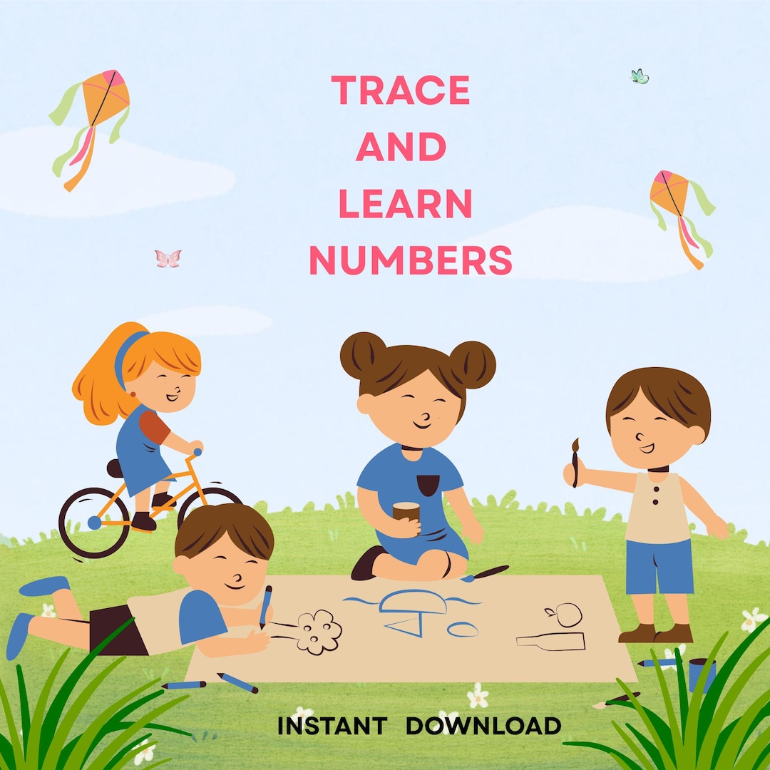 Trace and Learn Numbers – Printable Number Tracing Worksheets for Kids ...