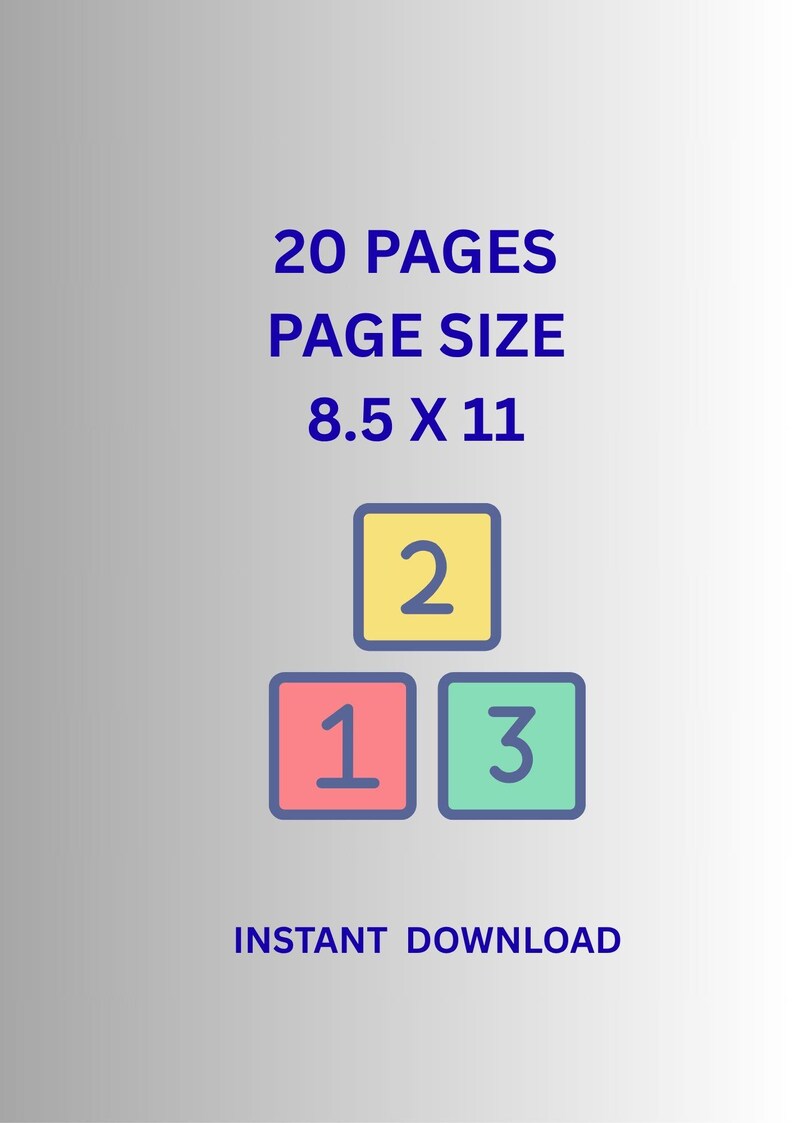 Preschool Letter and Number Tracing Worksheets - Etsy