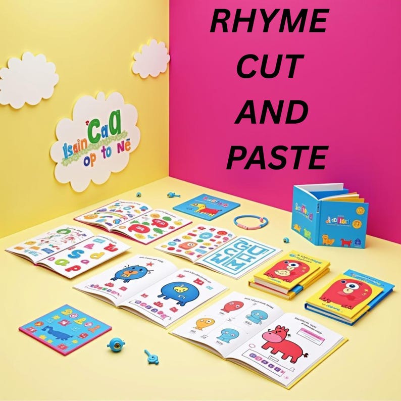 Rhyme Cut and Paste Printable for Kids/ Nursery Rhyme Sequencing ...