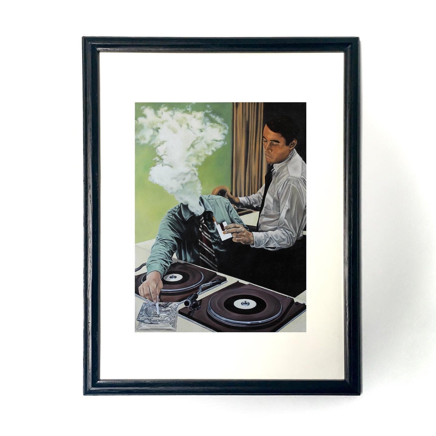 Art Print Oil Painting Record Player Surrealism Home - Etsy UK