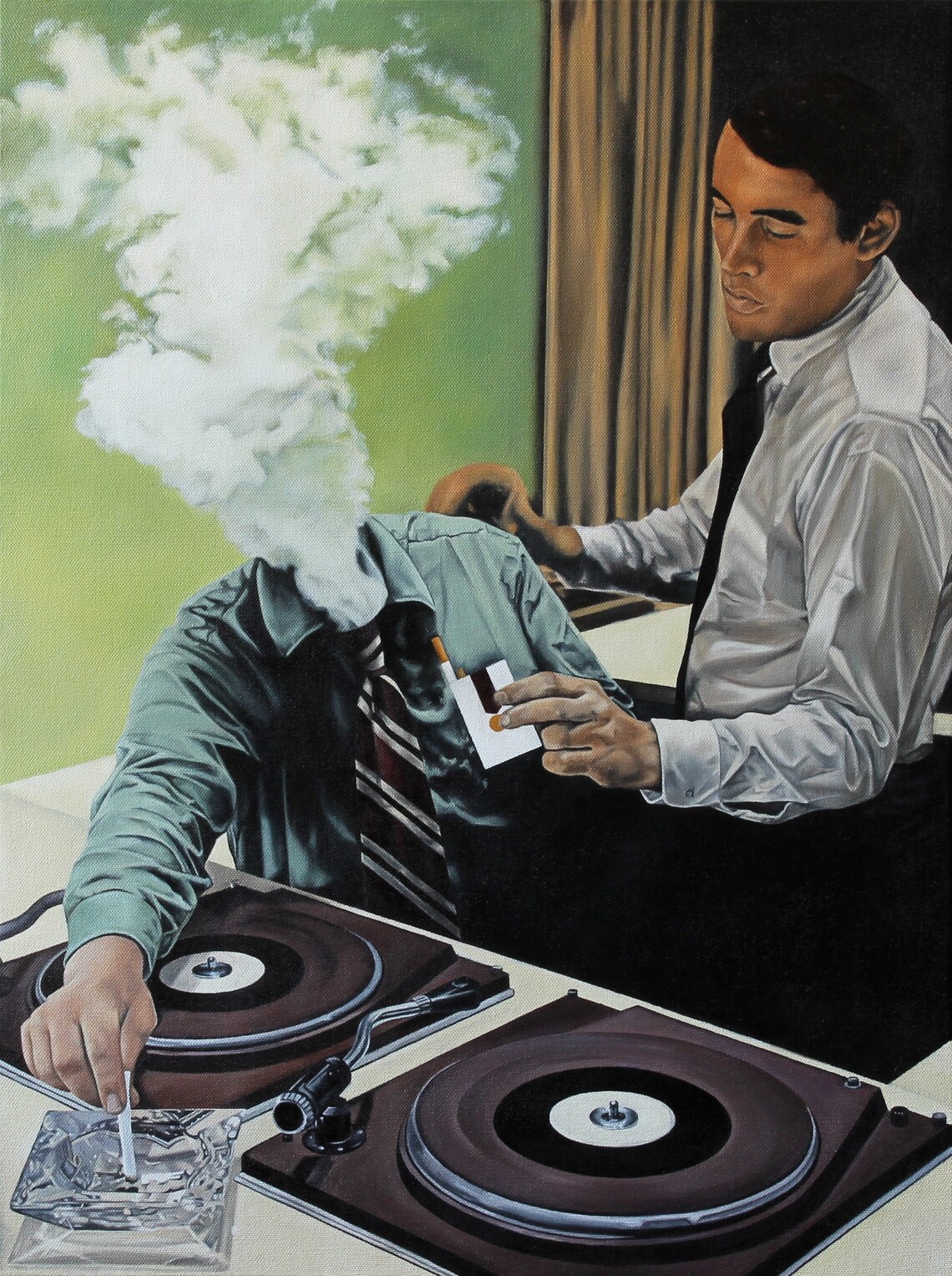 Art Print Oil Painting Record Player Surrealism Home - Etsy UK