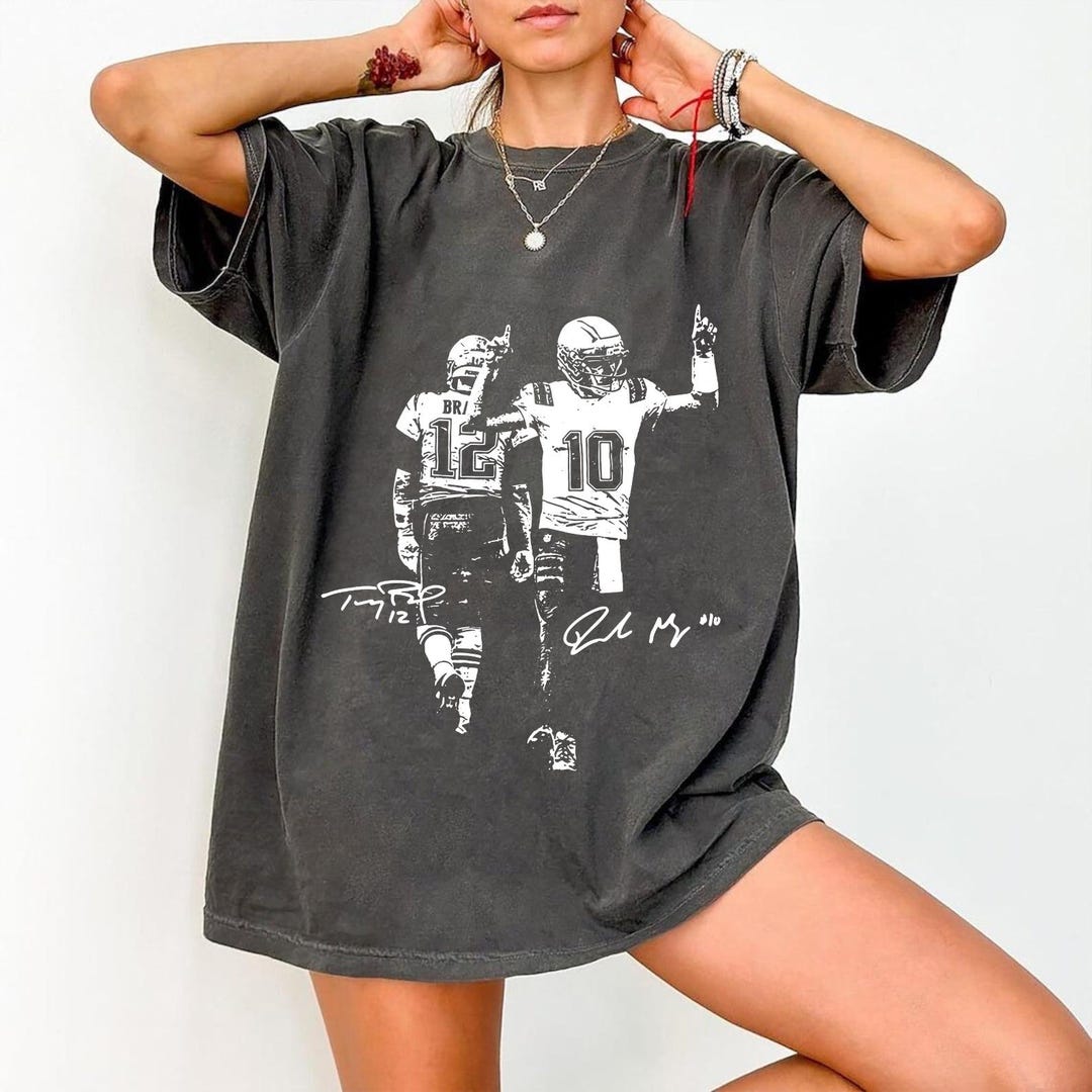 Drake Maye Tom Signature Shirt, Vintage New England Football Tee ...