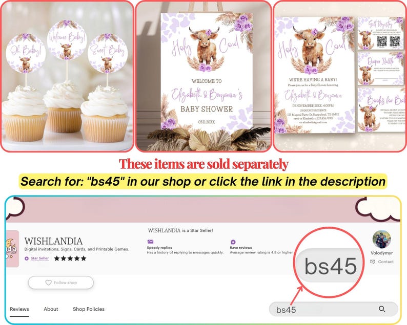 Editable Purple Baby Shower Game Bundle Highland Cow, 60+ Funny Games ...