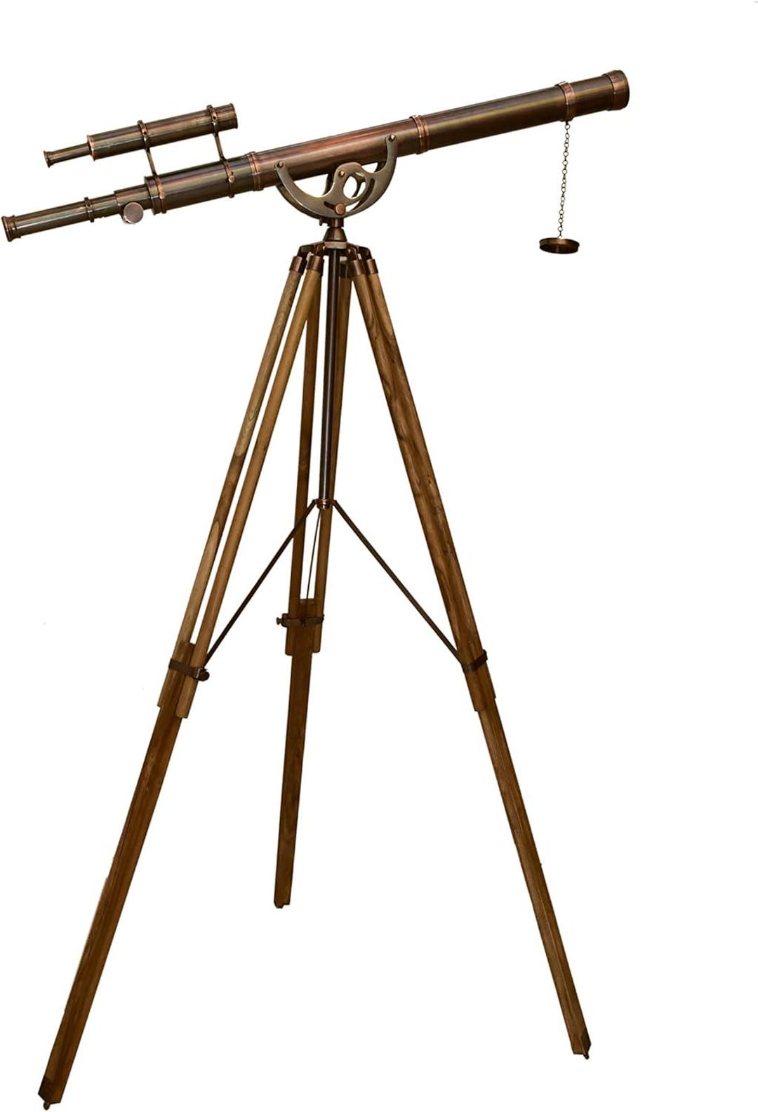 Vintage Double Barrel Telescope Shiny Copper Dark Antique Finish With ...