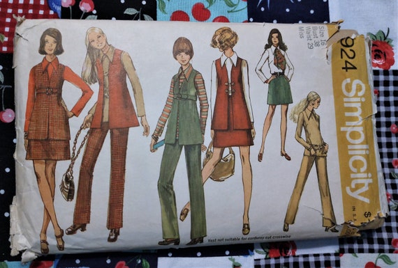 Simplicity 8924 Young Junior/teens and Misses Vest | Etsy