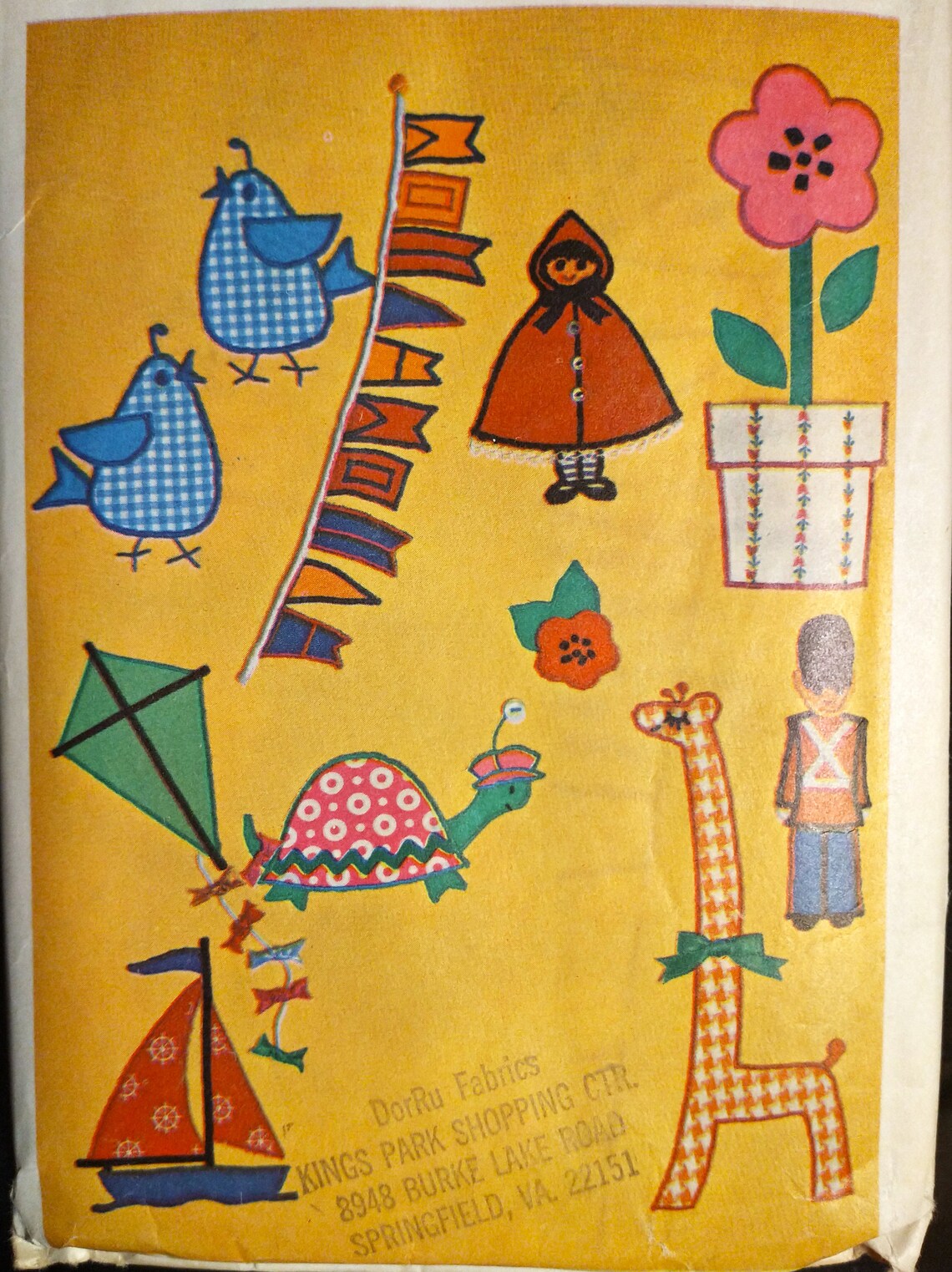 Simplicity 8810 Transfer Pattern (for Applique) 1970 - 9 Children's ...