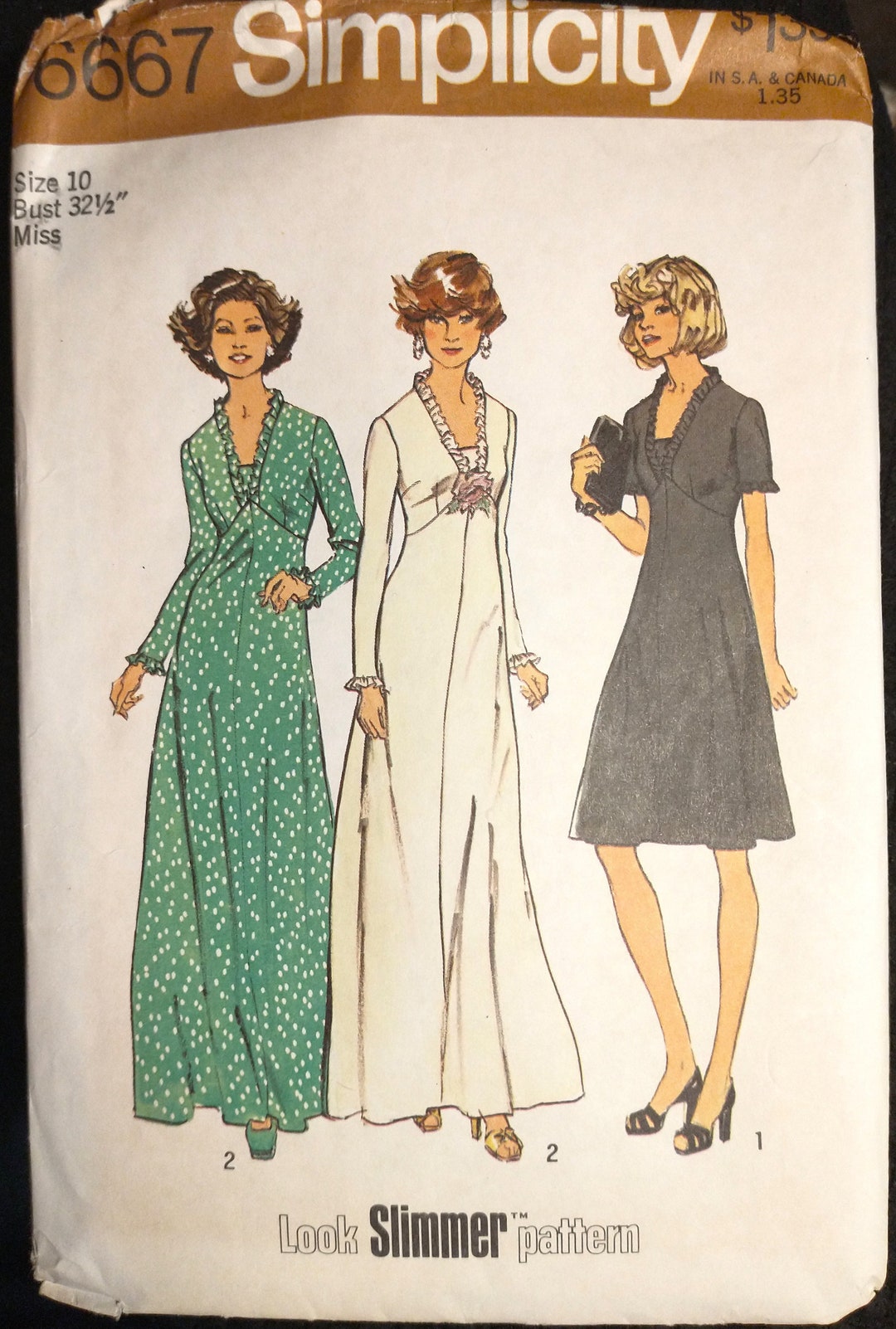 Simplicity 6667 Misses' and Women's Dress in Two Lengths Size 10 Bust ...