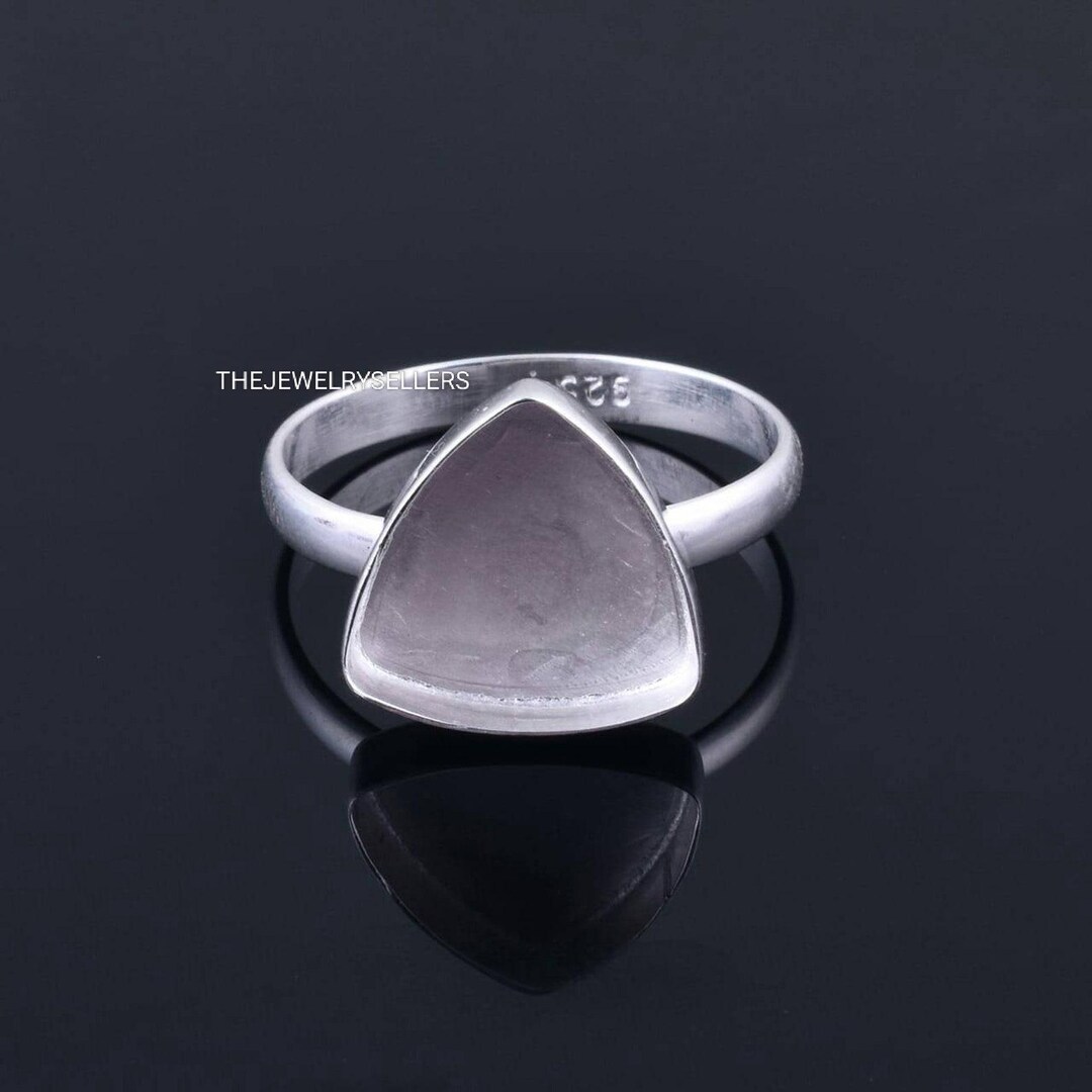 925 Sterling Silver Blank Trillion Shape Bezel Ring for Resin ...