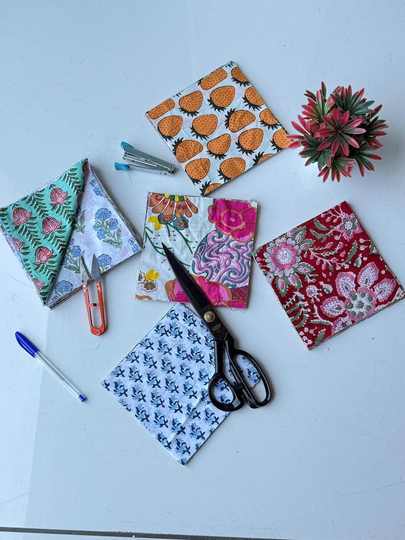 Vintage Fabric Scraps Lot, 100 PC Scrappy Fabric Grab Bags, Crumb Quilt ...