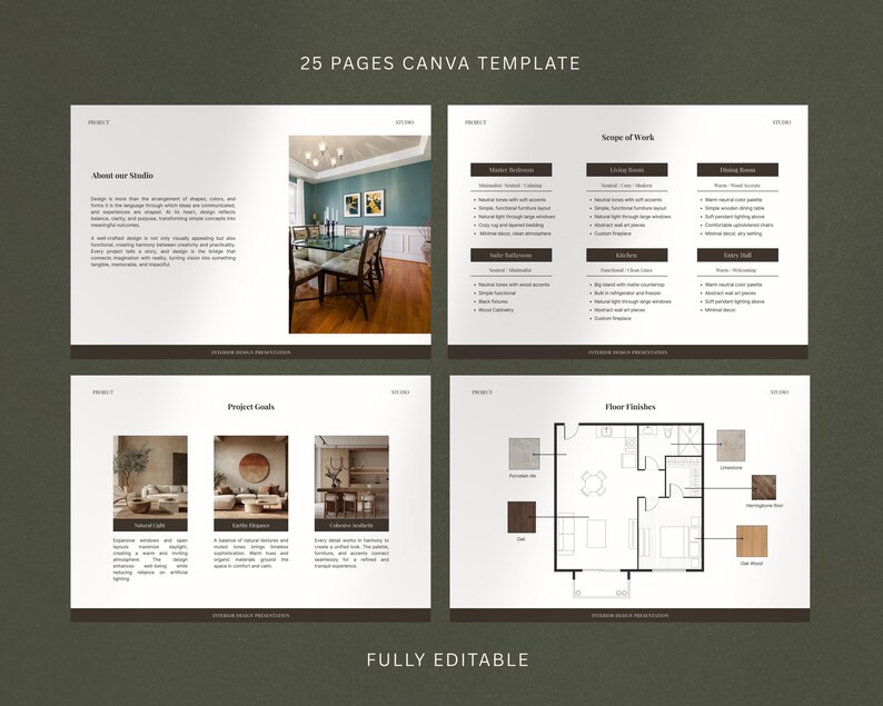 Interior Design Presentation | Interior Design Project Template | Client Presentation | Canva ...