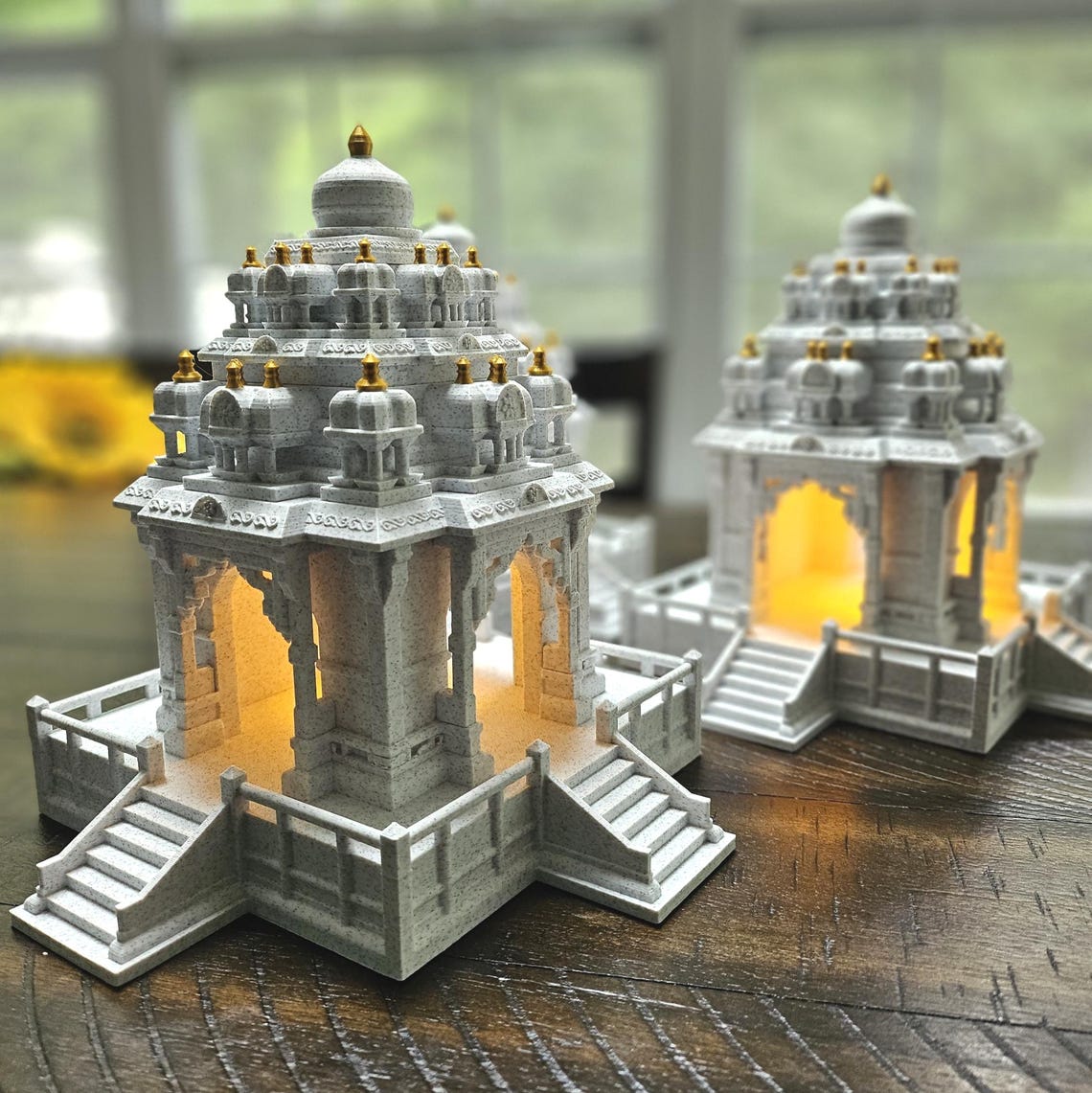 Marble-style Indian Temple – Tabletop Mandir for Home or Office - Etsy