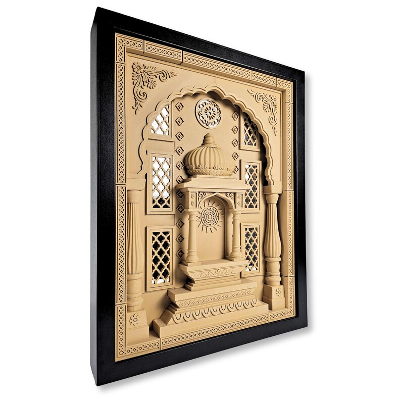 Portrait Mandir Frame – 3D Printed Indian Temple Wall Art - Etsy
