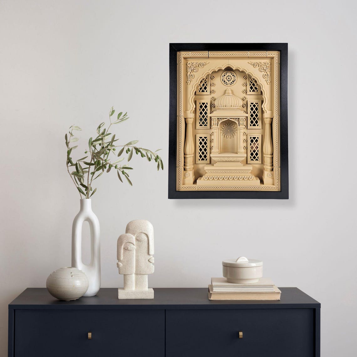 Portrait Mandir Frame – 3D Printed Indian Temple Wall Art - Etsy