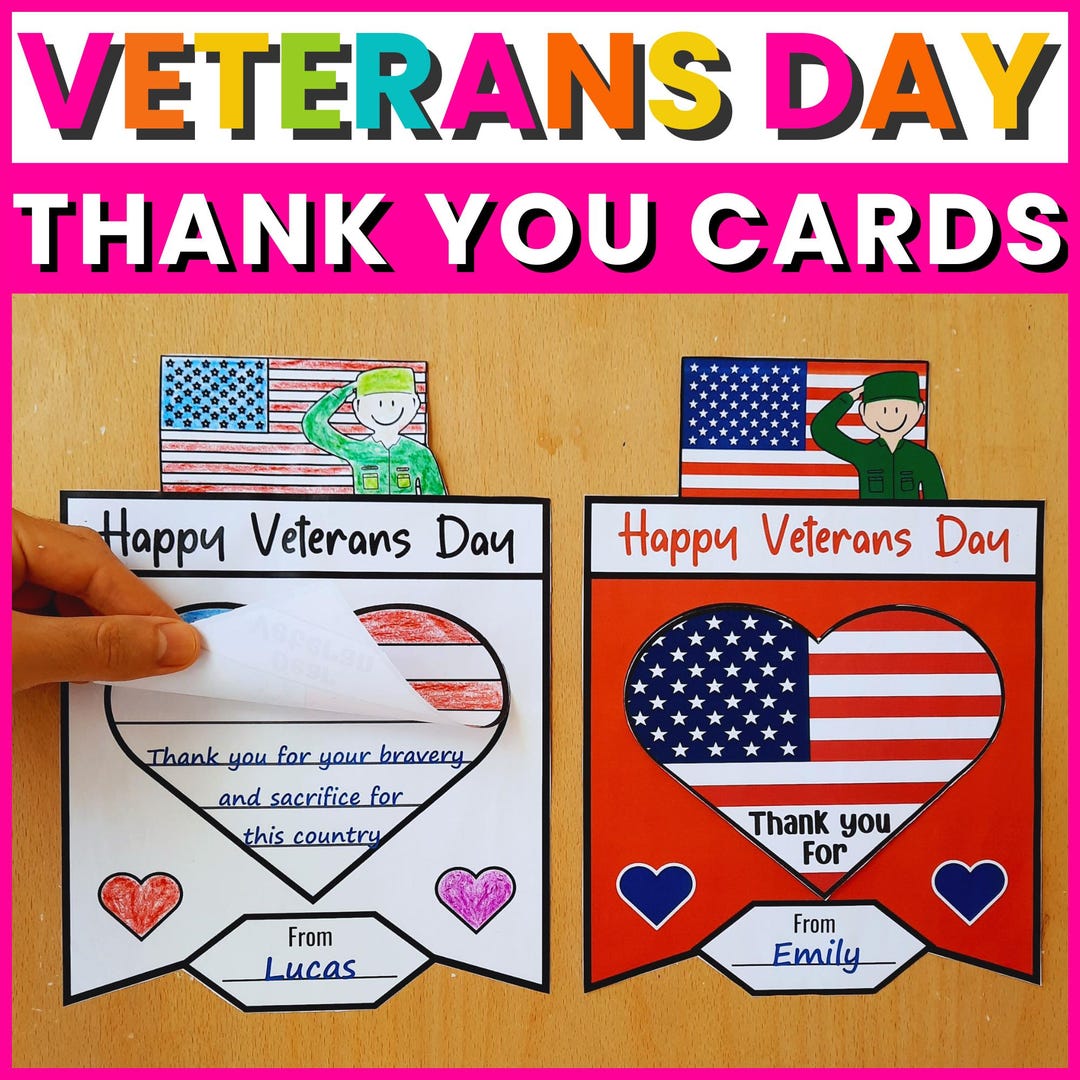 Veterans Day Thank You Cards, Veterans Day Bulletin Board, Veterans Day ...