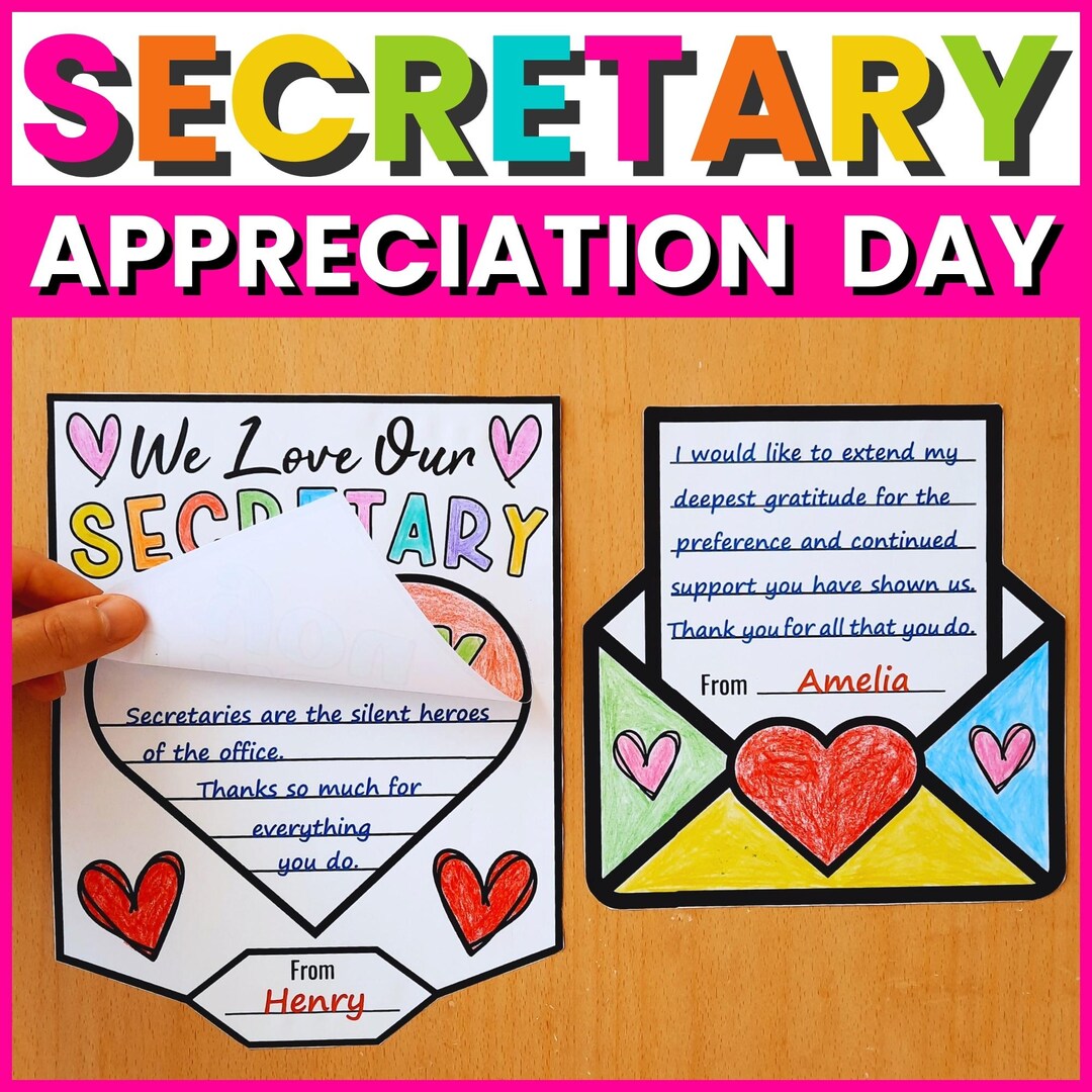 Secretary Appreciation Day Thank You Cards, Administrative ...