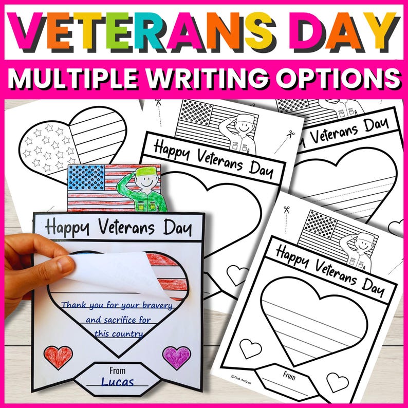 Veterans Day Thank You Cards, Veterans Day Bulletin Board, Veterans Day ...