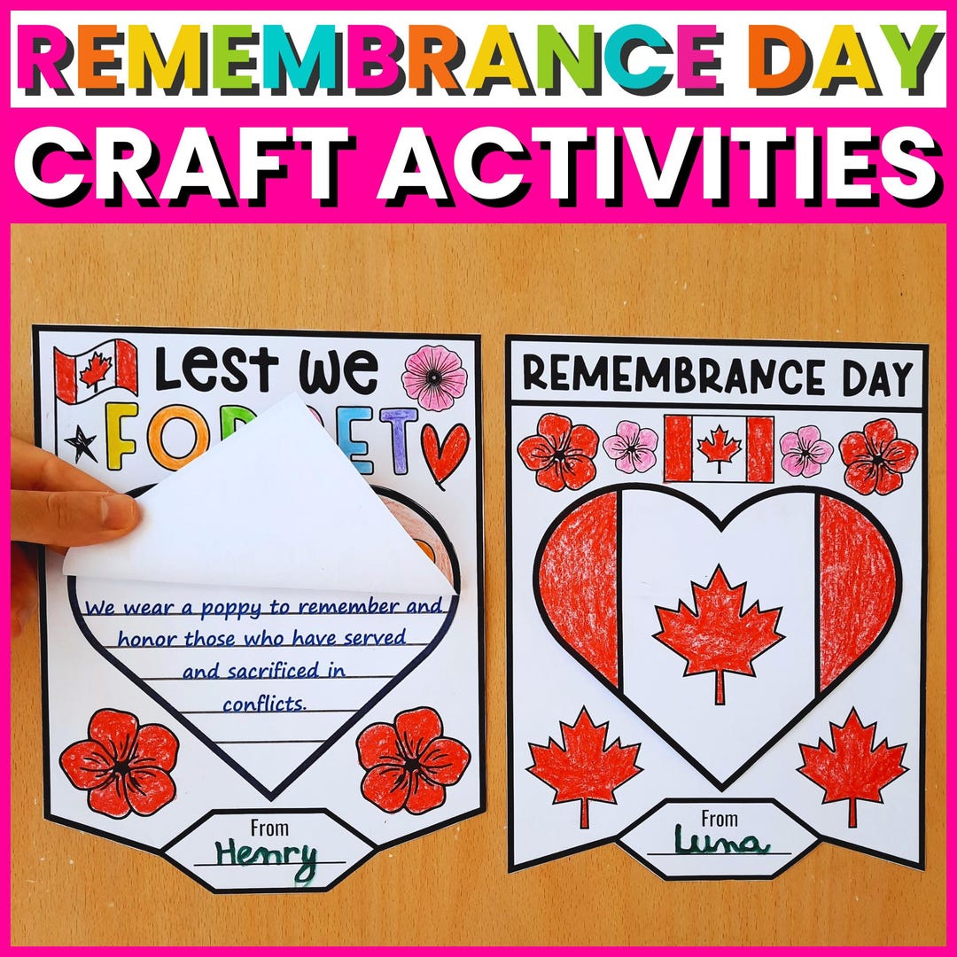 Remembrance Day Canada Writing Craft Art Bulletin Board, Remembrance ...