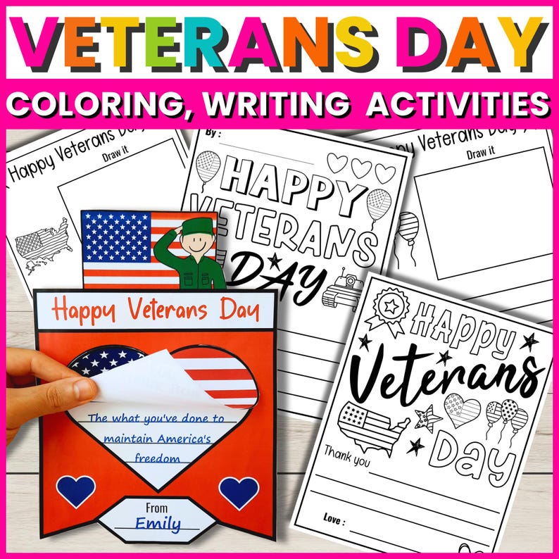Veterans Day Thank You Cards, Veterans Day Bulletin Board, Veterans Day ...