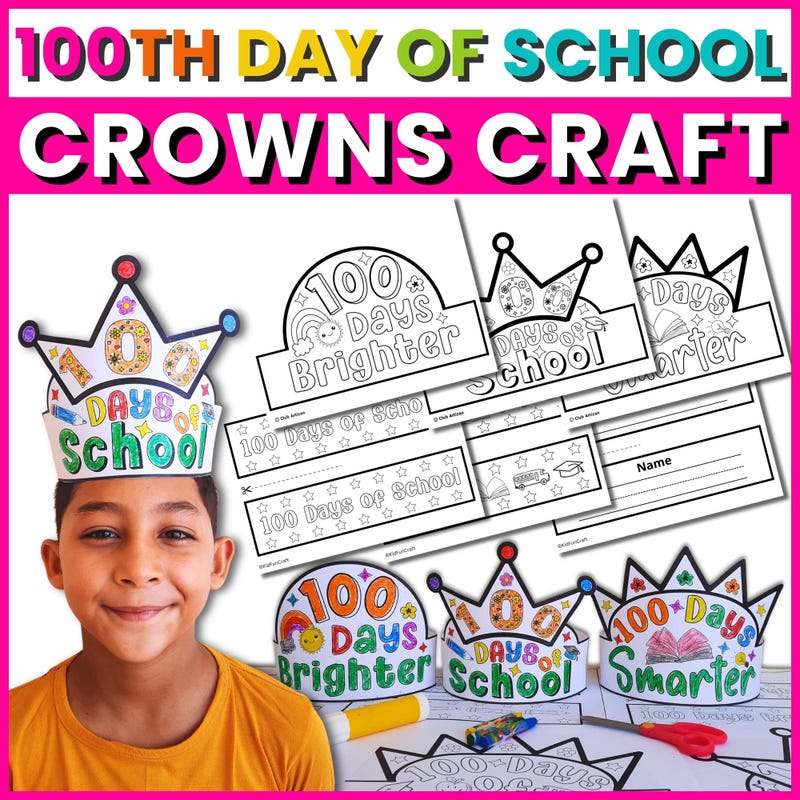 100th Day of School Hats - Etsy