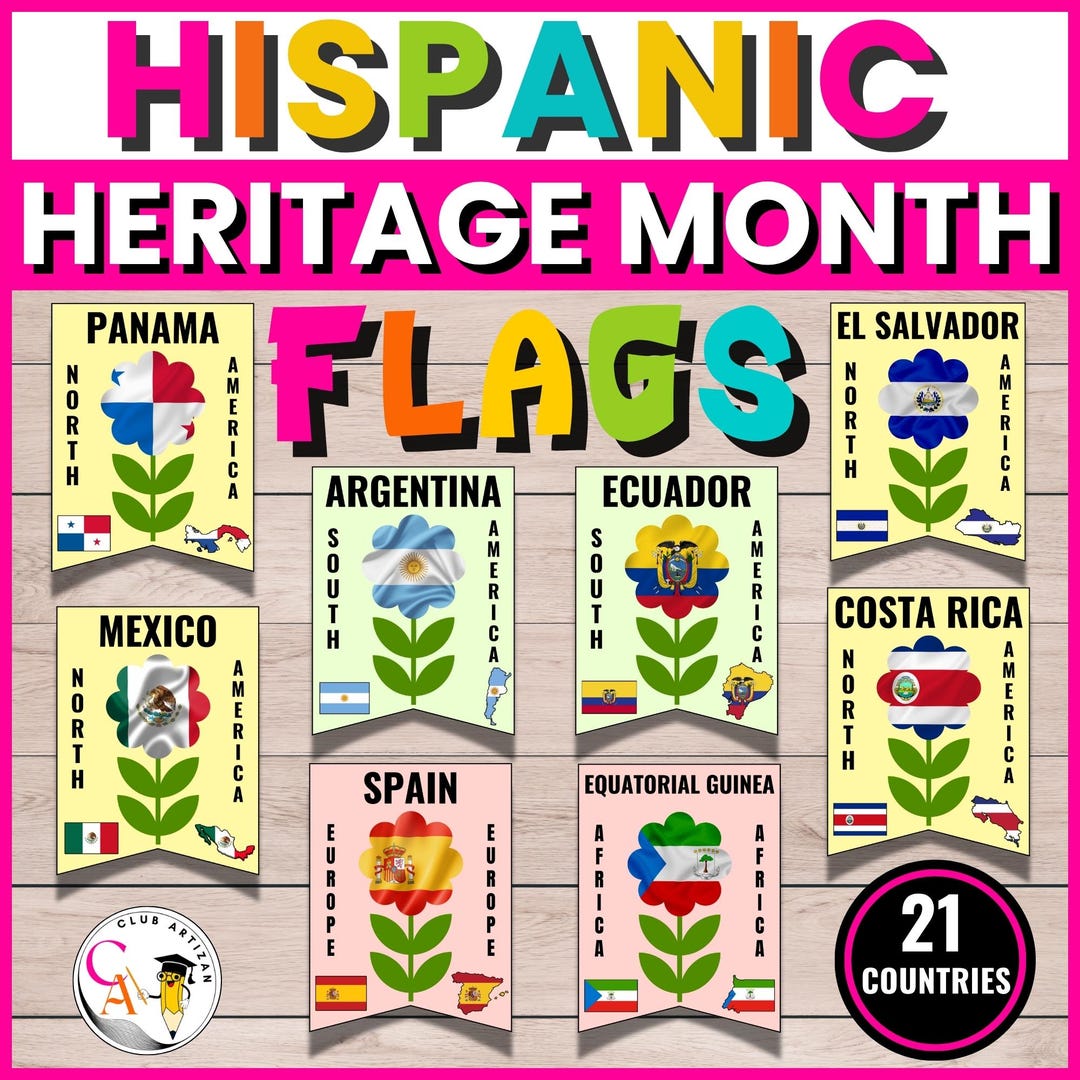 Hispanic Heritage Month Bulletin Board: Spanish Speaking Countries ...
