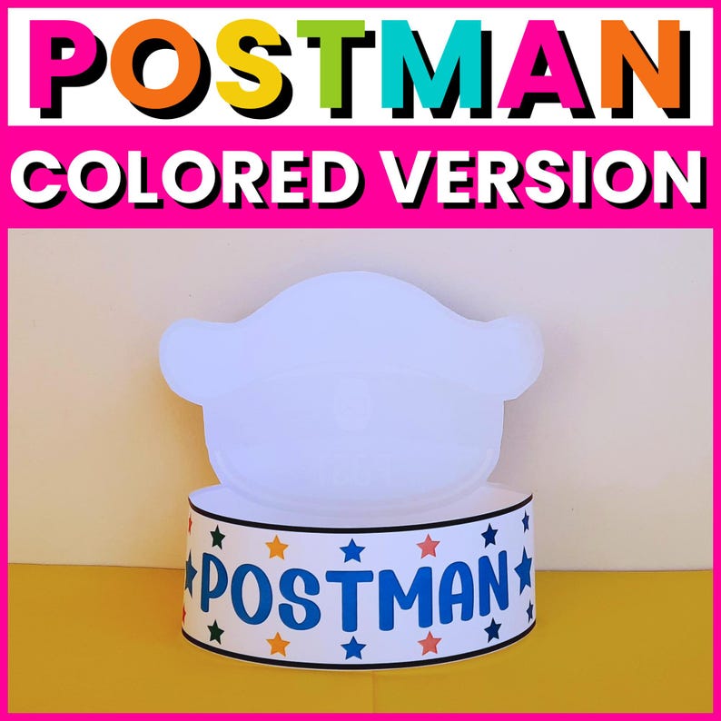 Printable Postman Hat Crown Craft: Labor Day Community Helpers Hats ...