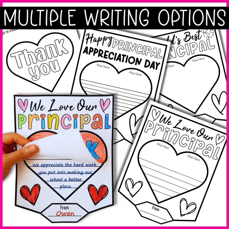 Principal Appreciation Day Thank You Cards, School Principal ...