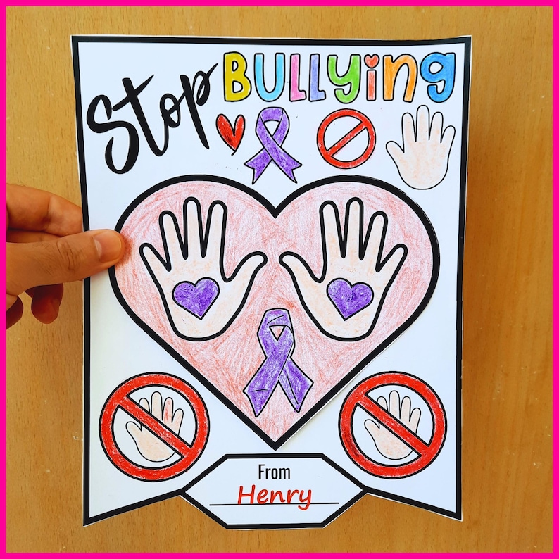 Bullying Prevention Month Bulletin Board, Anti Bullying Writing Craft ...
