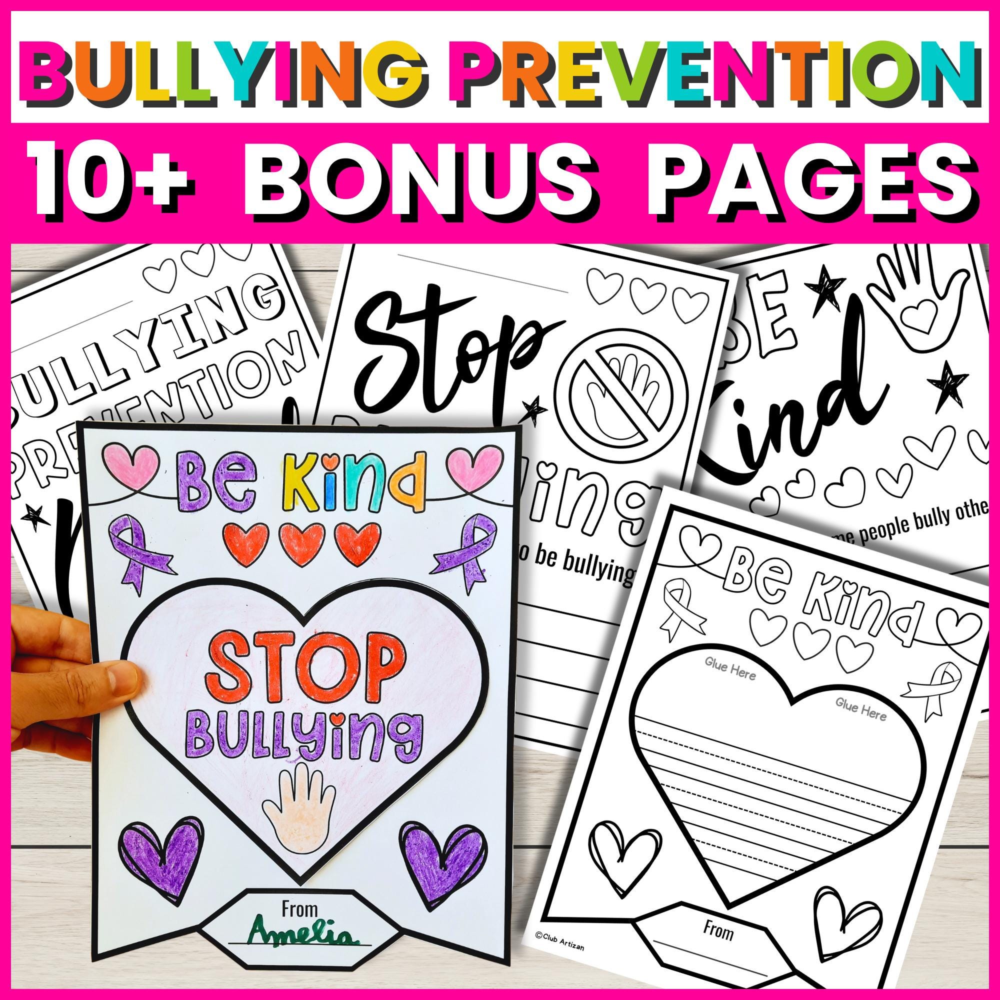 Bullying Prevention Month Bulletin Board, Anti Bullying Writing Craft ...