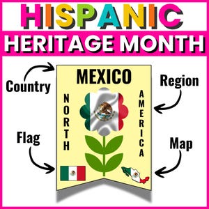 Hispanic Heritage Month Bulletin Board: Spanish Speaking Countries ...