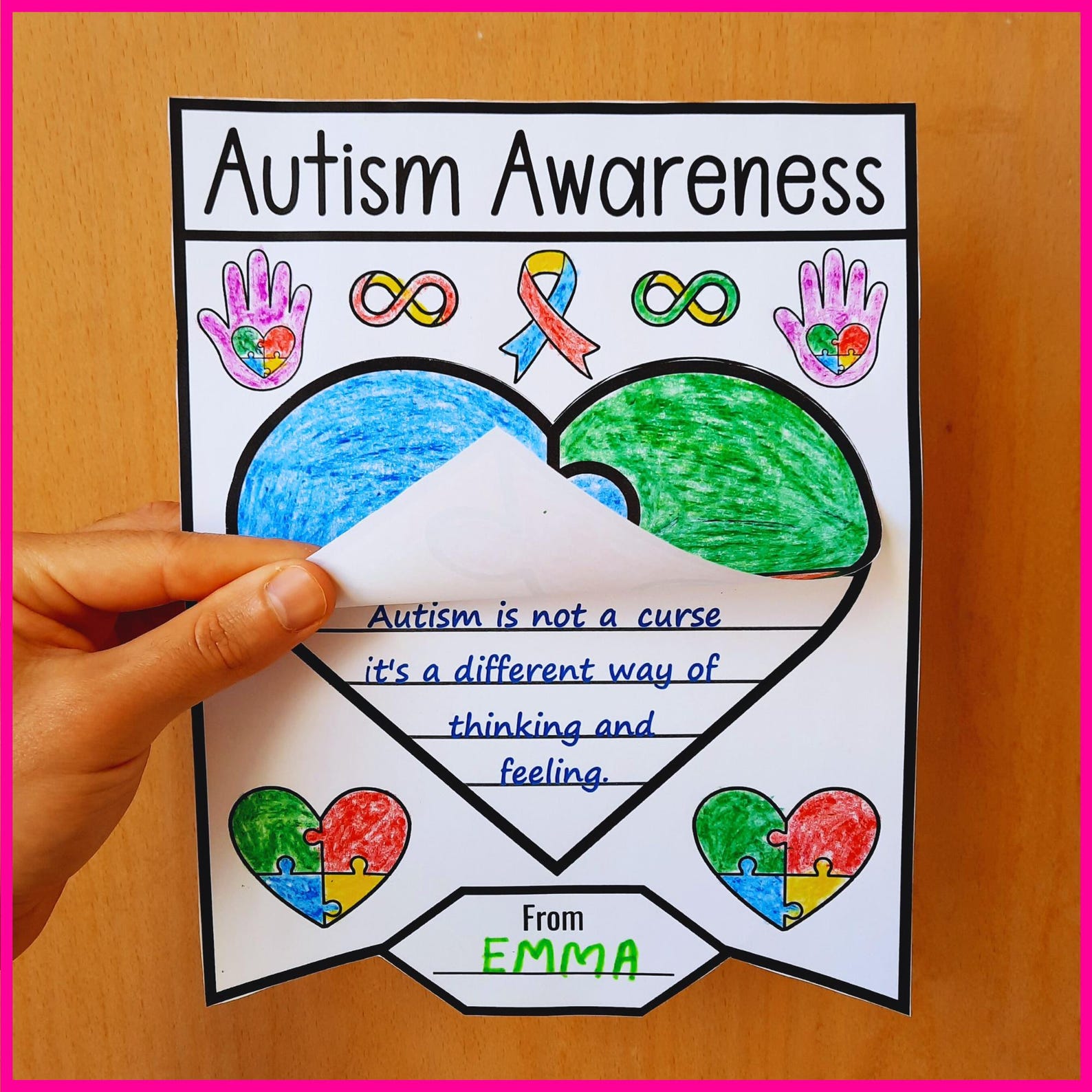 Autism Awareness Bulletin Board, World Autism Acceptance Day Writing ...
