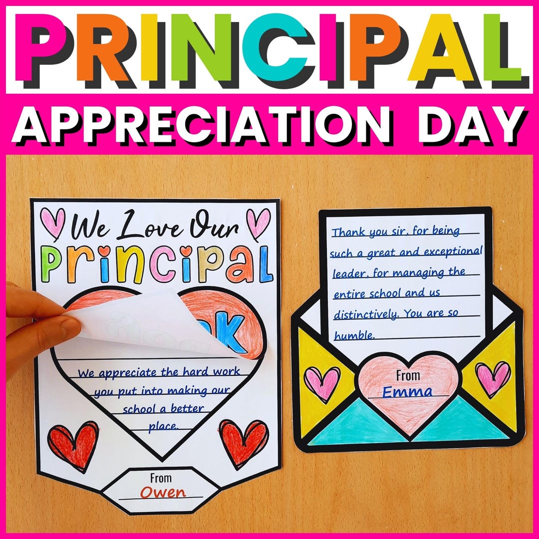 Principal Appreciation Day Thank You Cards, School Principal ...