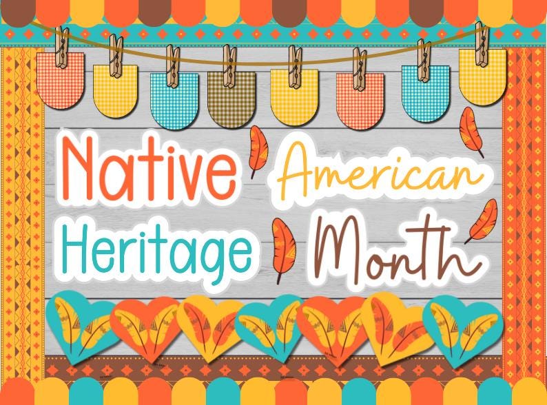 Native American Heritage Month Bulletin Board Set, Native American ...