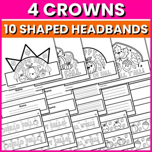 First Day of Fall Crown Hat Craft, Fall Coloring Pages Activities ...