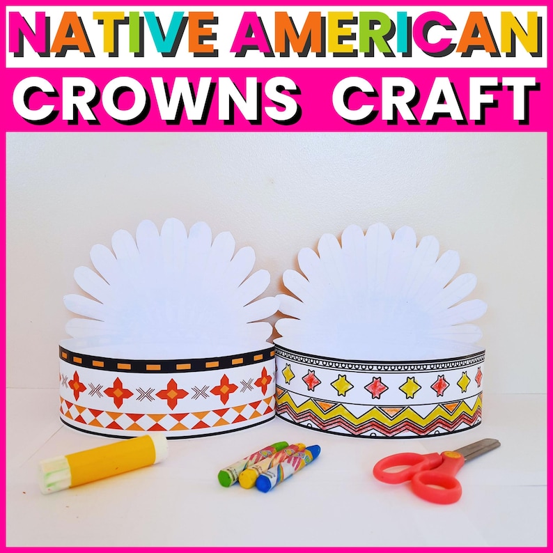 Native Americans Heritage Month Hat Craft, Indigenous Peoples Day Crown ...