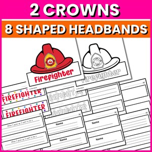 Printable Firefighter Helmet Hat Crown Craft: Labor Day Community ...