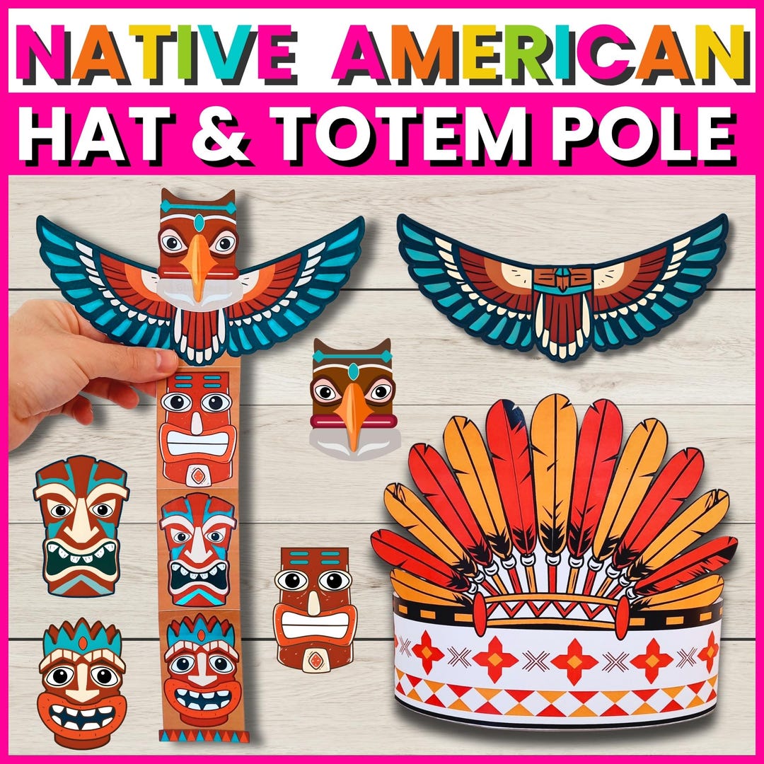 Native Americans Heritage Month Craft Activity, Build a Totem Pole ...