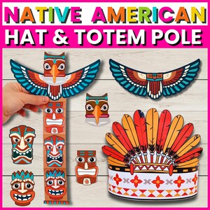 Native Americans Heritage Month Craft Activity, Build a Totem Pole ...