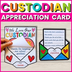 School Custodian Appreciation Coloring Pages - Etsy