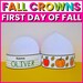 First Day of Fall Crown Hat Craft, Fall Coloring Pages Activities ...