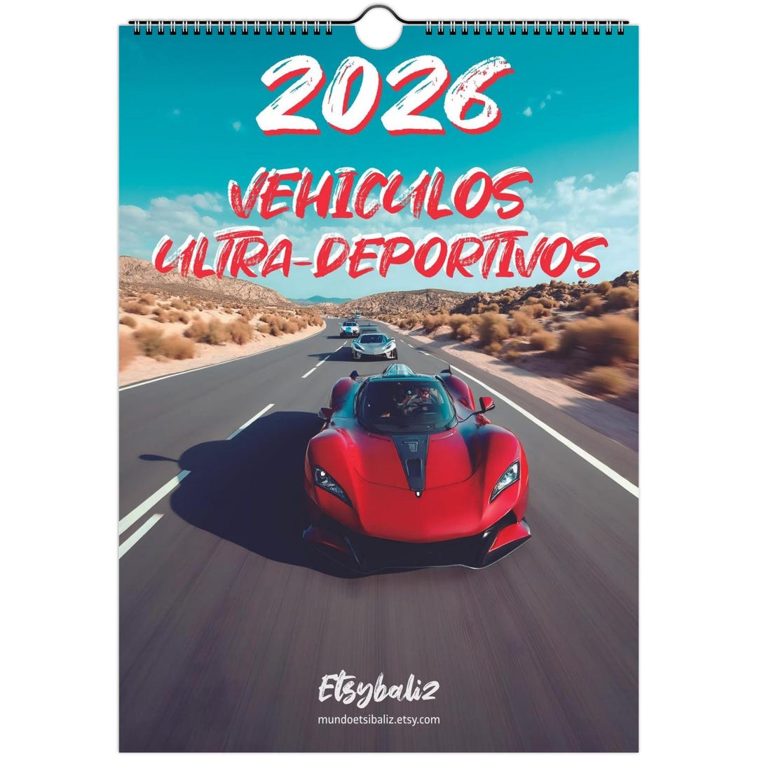 2026 Ultra Racing Sports Cars Calendar. Futuristic Sports Vehicles ...