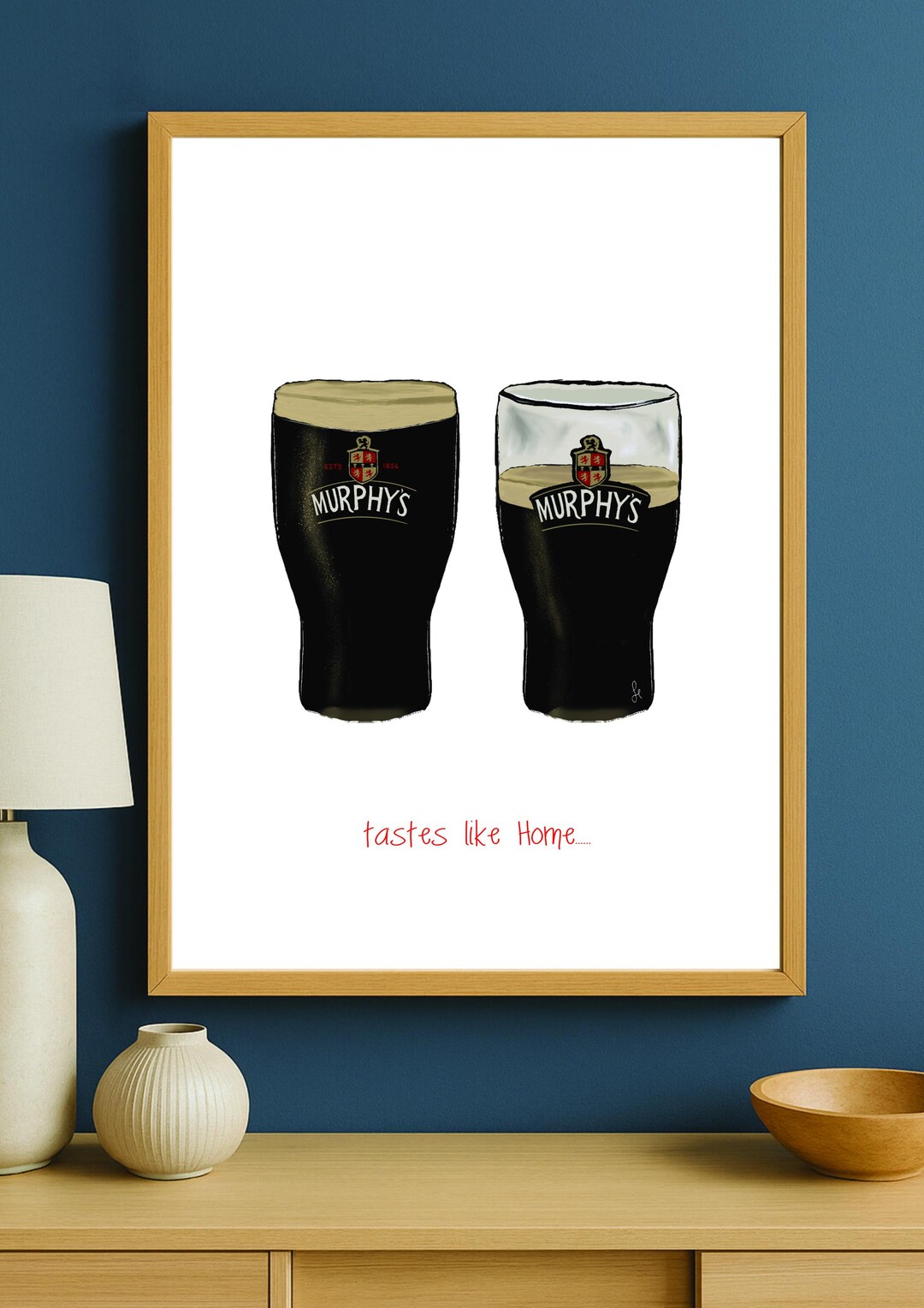 Hand-drawn Irish Stout Art Print: Murphy's & Beamish (digital Download ...