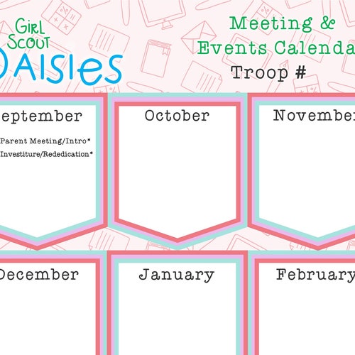 Girl Scout Troop Contact List Fillable Customize Edit | Etsy