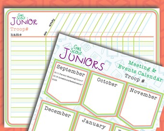 Girl Scout Yearly Calendar - Etsy