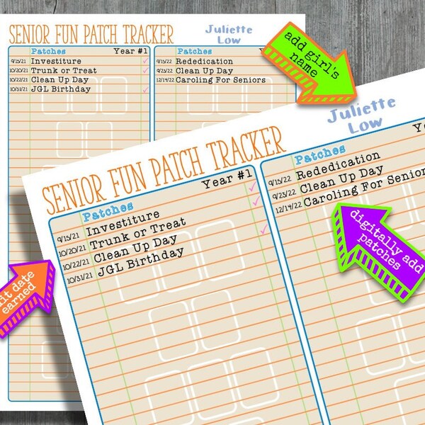 Girl Scout Patch Checklist - Etsy