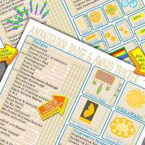 Ambassador Girl Scout Badge Award Tracker Checklist NEW 2023-24 BADGES ...