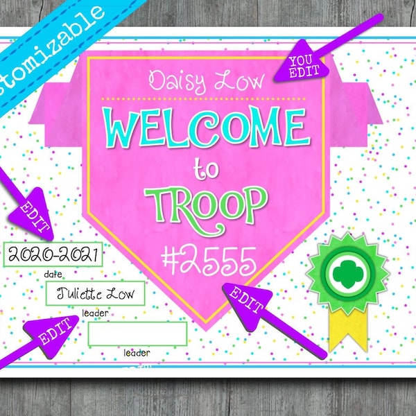 Welcome to Girl Scouts - Etsy