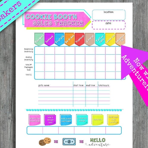 ABC Bakers adventurefuls Update Girl Scout Cookie Booth - Etsy