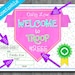 Girl Scout Welcome to Troop Certificate Printable PDF Download | Etsy